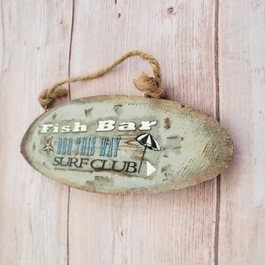 Nautical Sign, Fish Bar Sign, Beach House Wall Décor, Beach House Gift ...