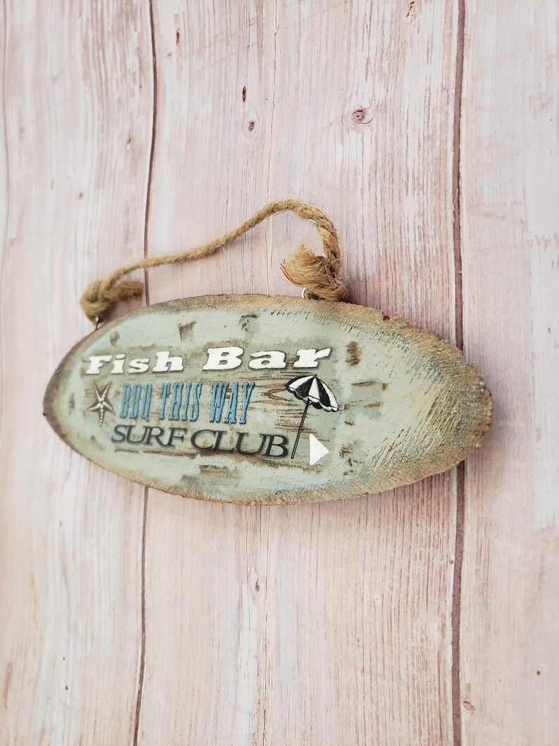 Nautical Sign, Fish Bar Sign, Beach House Wall Décor, Beach House Gift ...