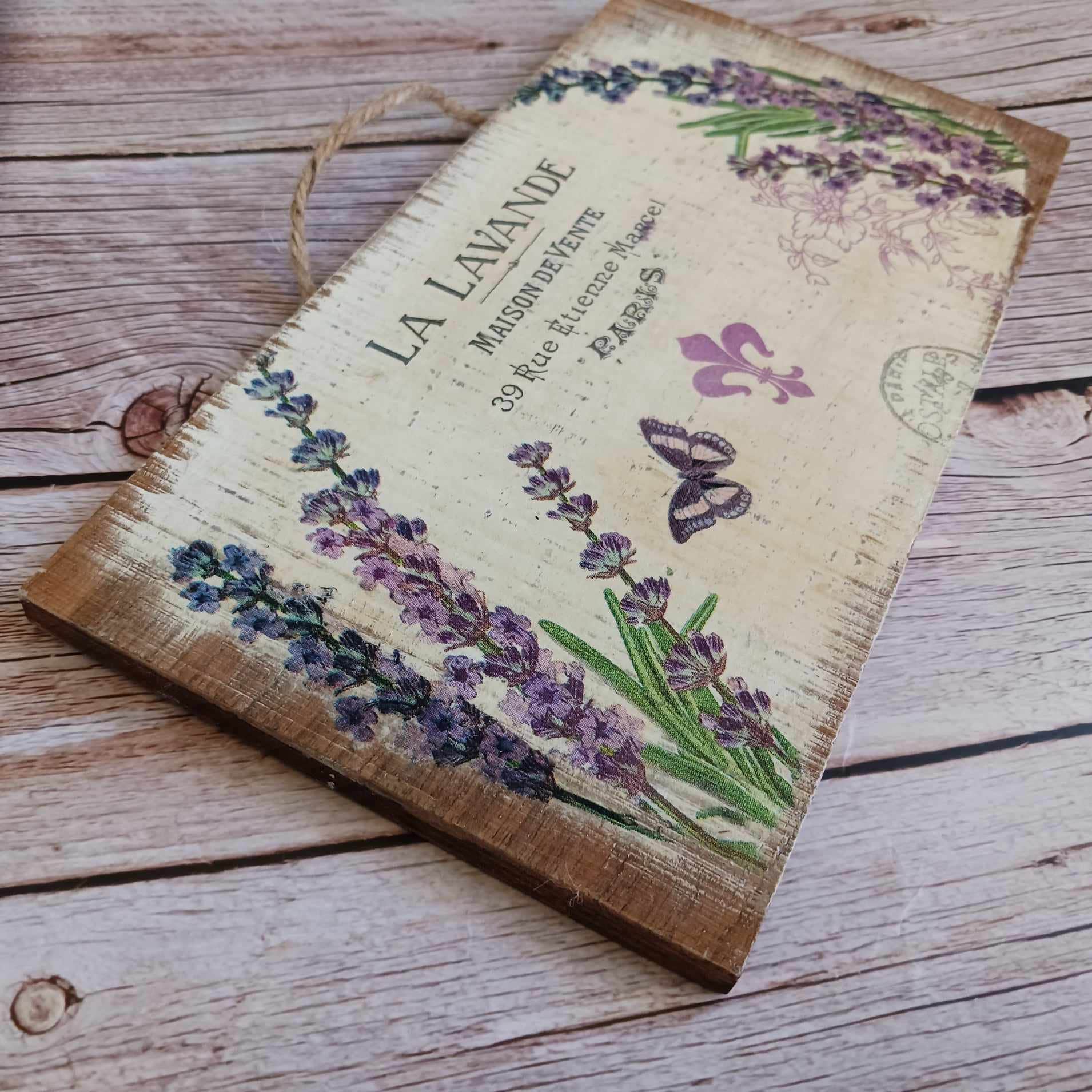 Rustic Plaque, Purple Kitchen Plaque, Lavender Garden, Lavender Décor ...