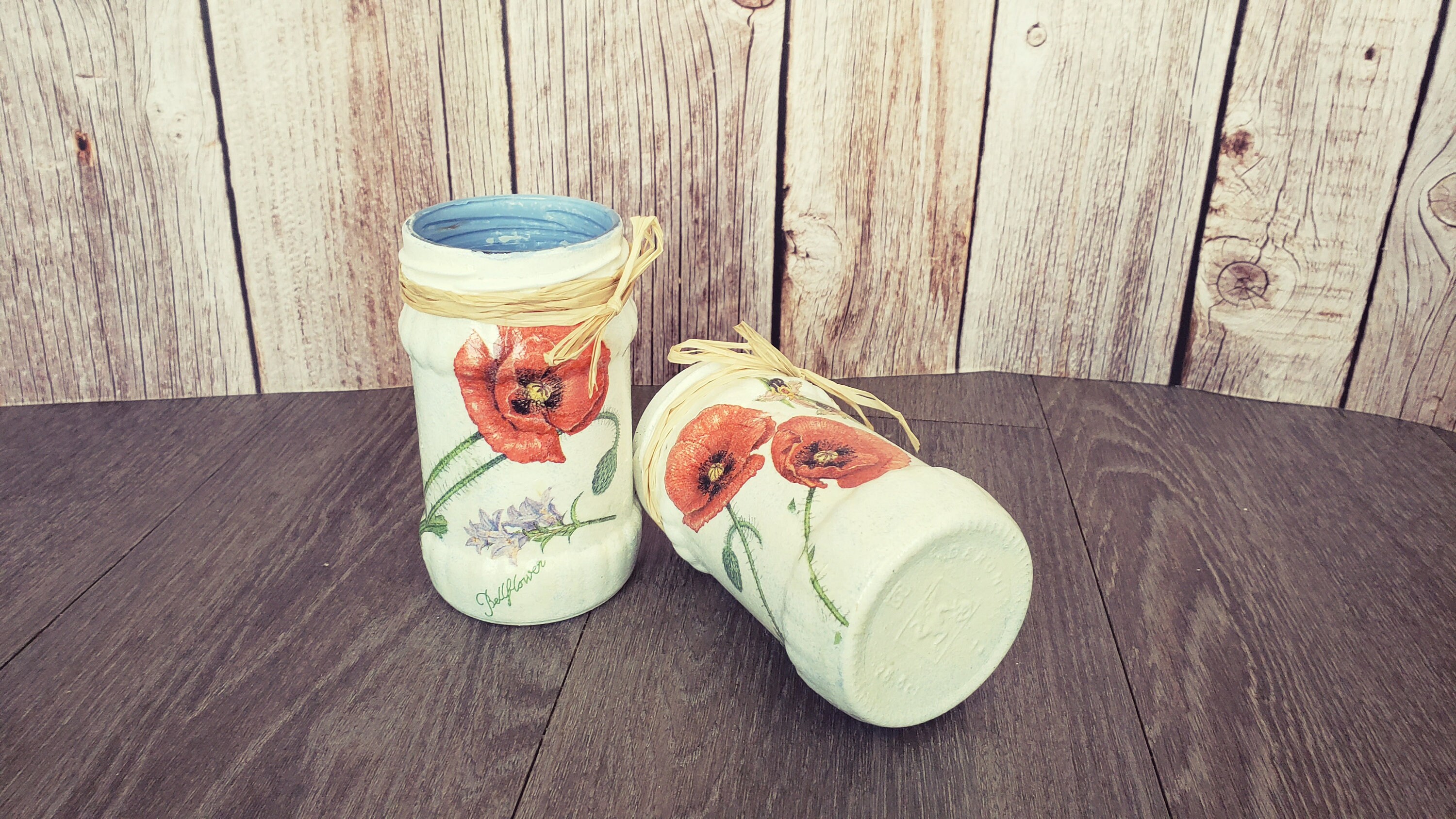 Red Poppy Flowers Décor Wildflowers Set of 2 Bathroom | Etsy