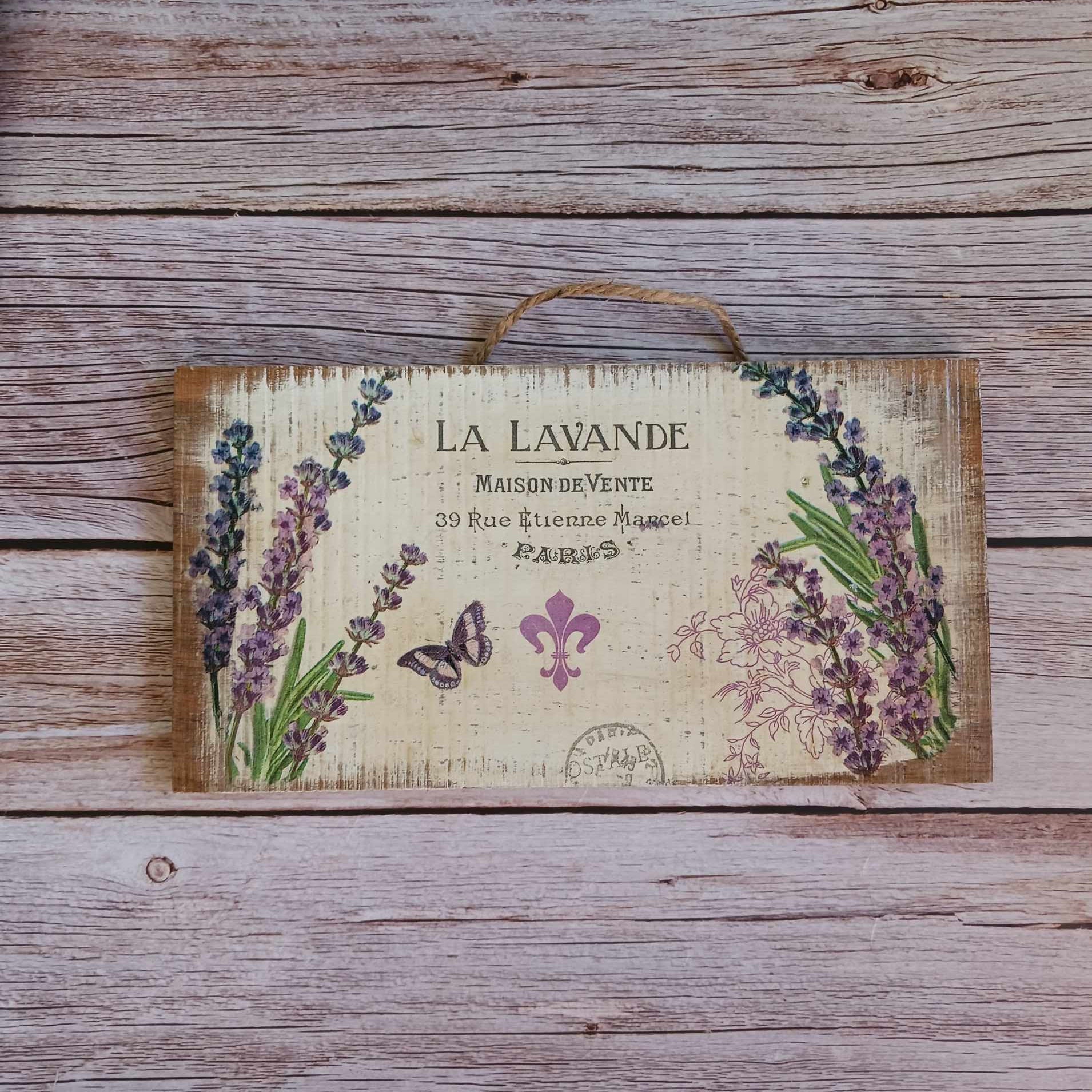 Rustic Plaque, Purple Kitchen Plaque, Lavender Garden, Lavender Décor ...