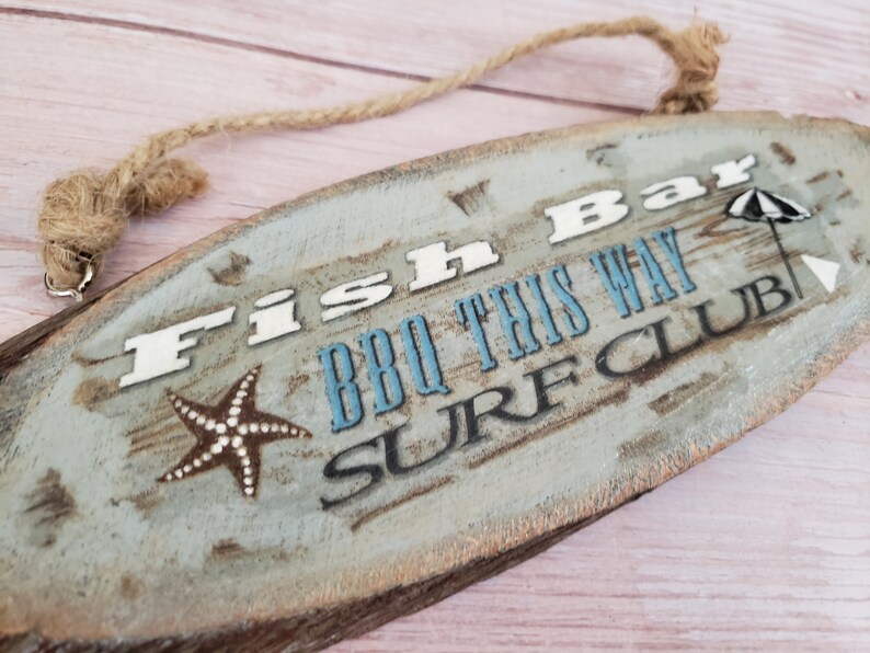 Nautical Sign, Fish Bar Sign, Beach House Wall Décor, Beach House Gift ...