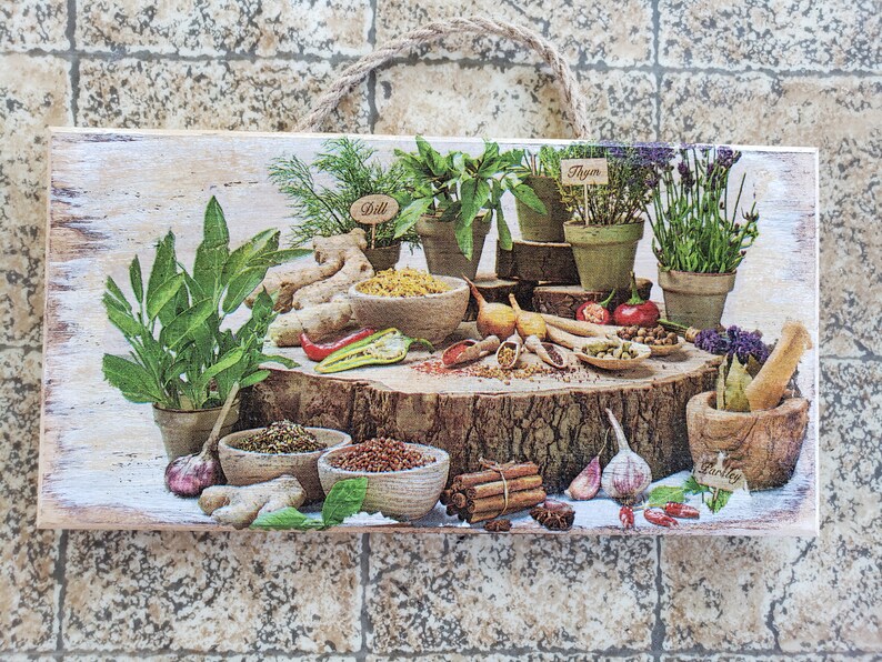 Kitchen Wooden Plaque Rustic Wall Décor Country Kitchen - Etsy