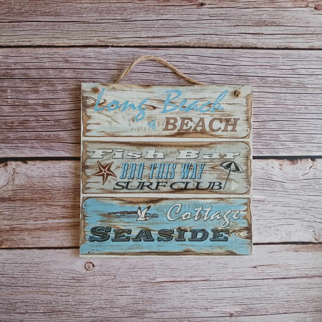 Cottage Seaside, Long Beach, Fish Bar Sign, Surf Club Sign, BBQ This ...