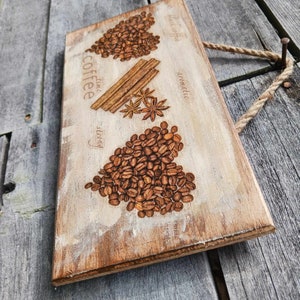 Coffee Time Decor, Coffee Bean Heart Decor, Coffee Lovers Gift, Rustic ...