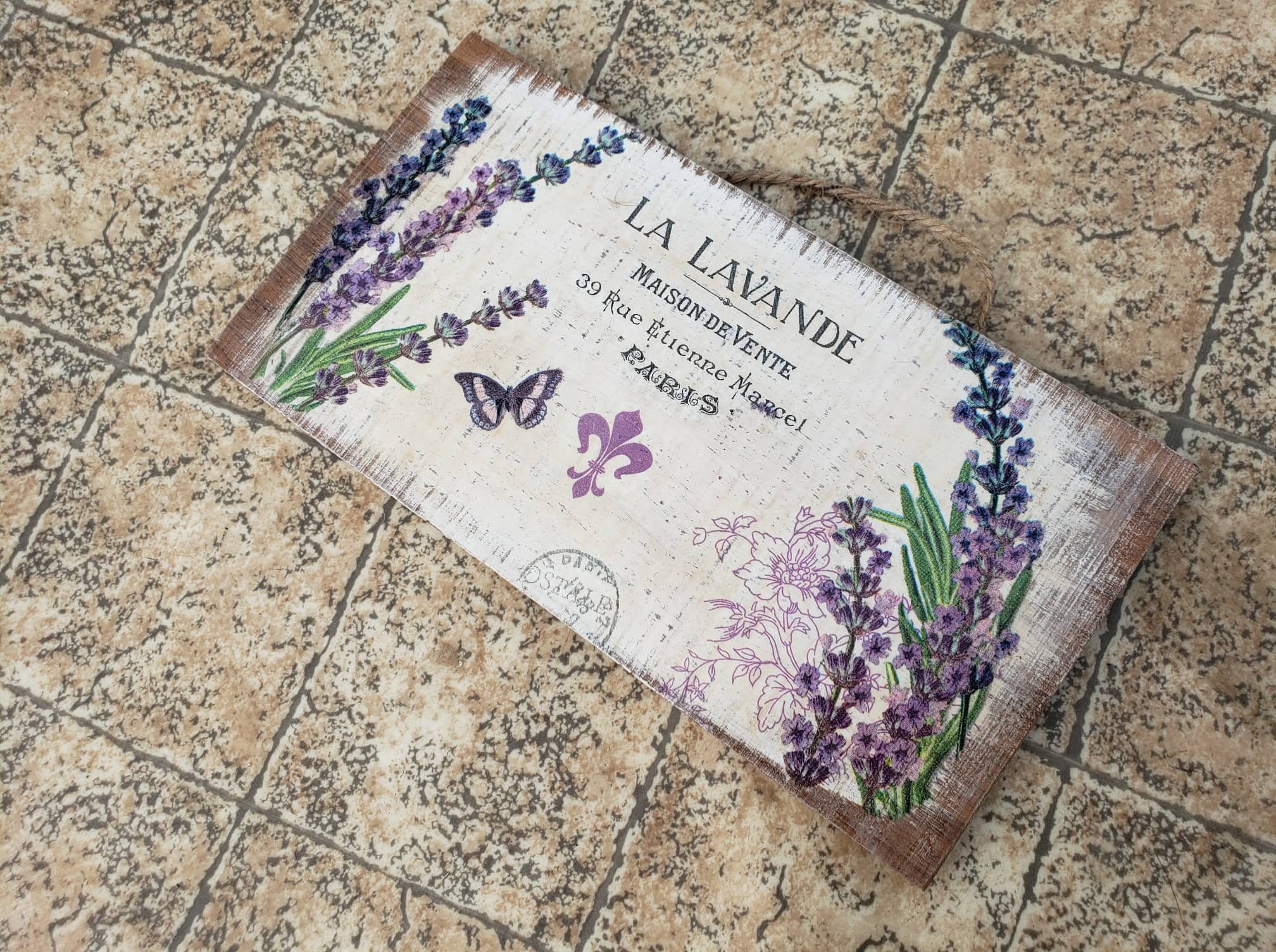 Rustic Plaque Purple Kitchen Plaque Lavender Garden - Etsy