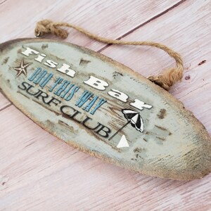 Nautical Sign, Fish Bar Sign, Beach House Wall Décor, Beach House Gift ...