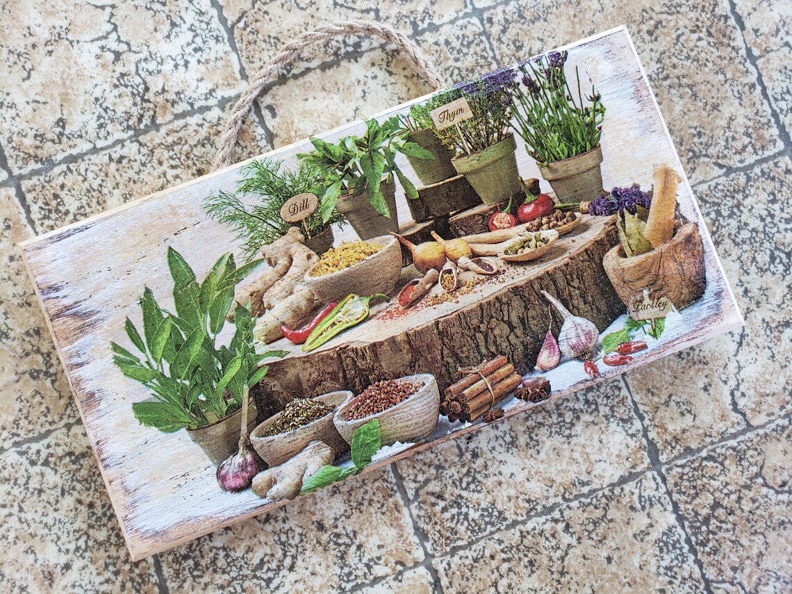 Kitchen Wooden Plaque Rustic Wall Décor Country Kitchen - Etsy