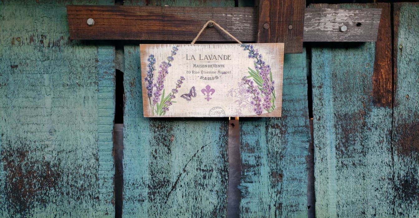 Rustic Plaque Purple Kitchen Plaque Lavender Garden | Etsy