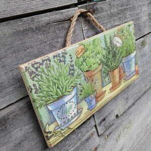 Spices Kitchen Wall Art, Herbs Wall Decor, Parsley Decoration, Sage ...