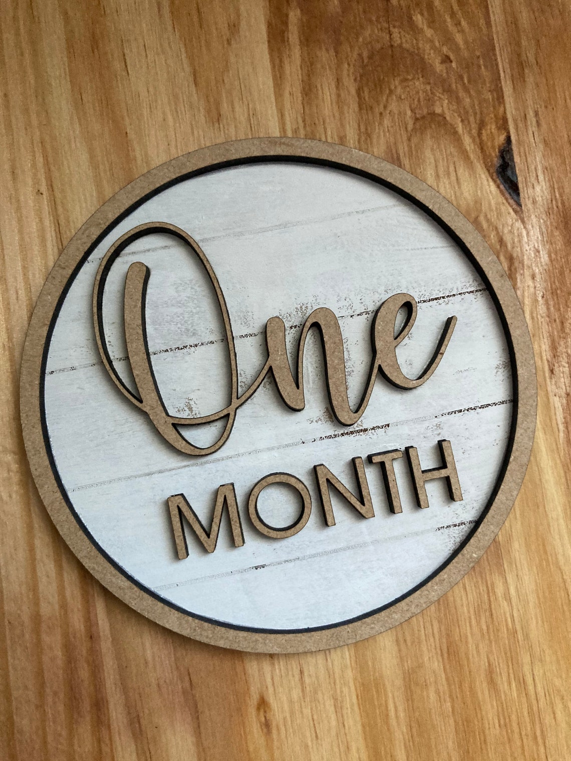 Shiplap Milestone Discs, Milestone Discs, Wooden Age Circles, Wooden ...