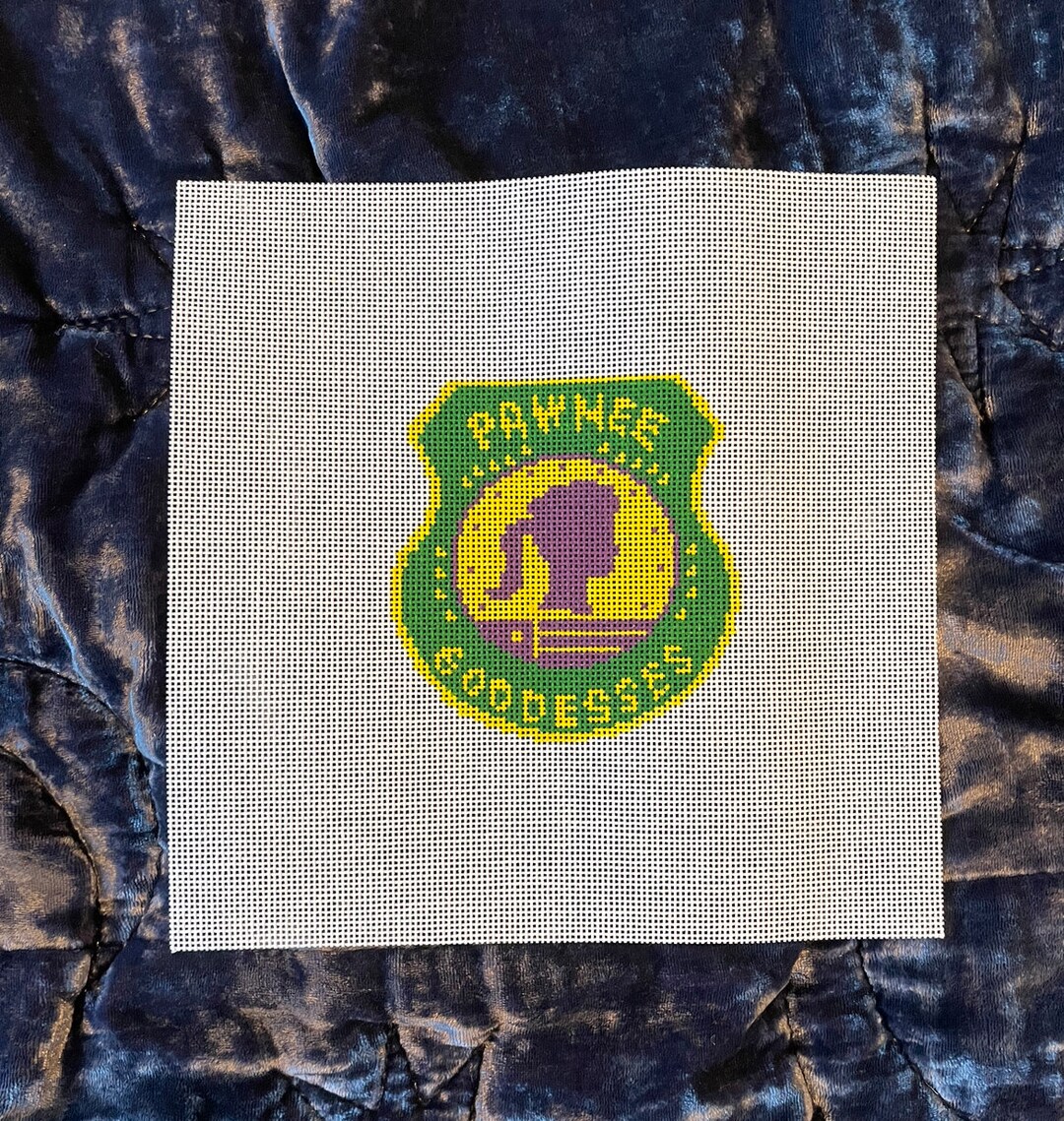 Parks and Rec Pawnee Goddess Patch Needlepoint Cross Stitch Canvas - Etsy