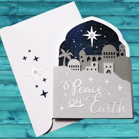 Nativity Christmas Card - Etsy