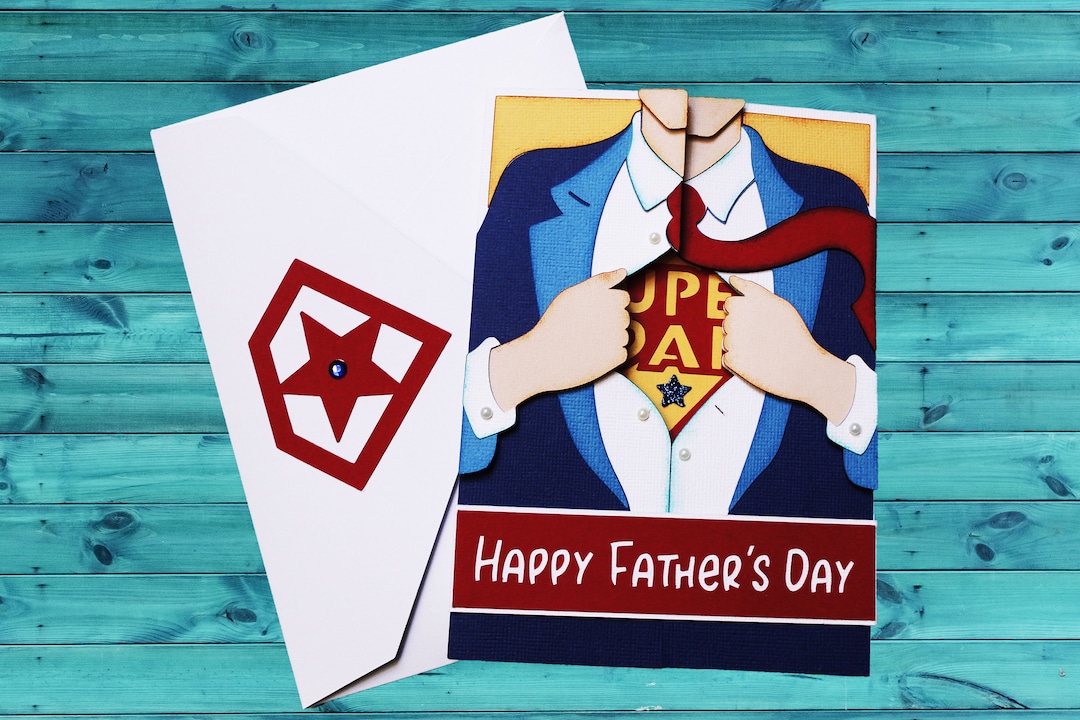 Super Dad Handmade Father's Day Card, Birthday Card - Etsy