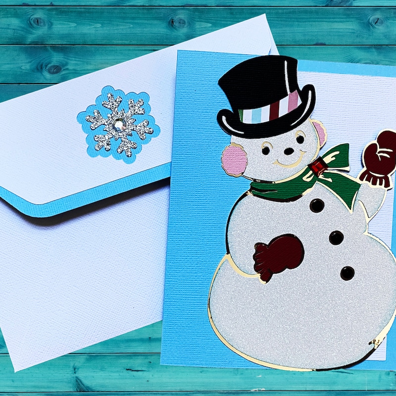 Snowman Card - Etsy