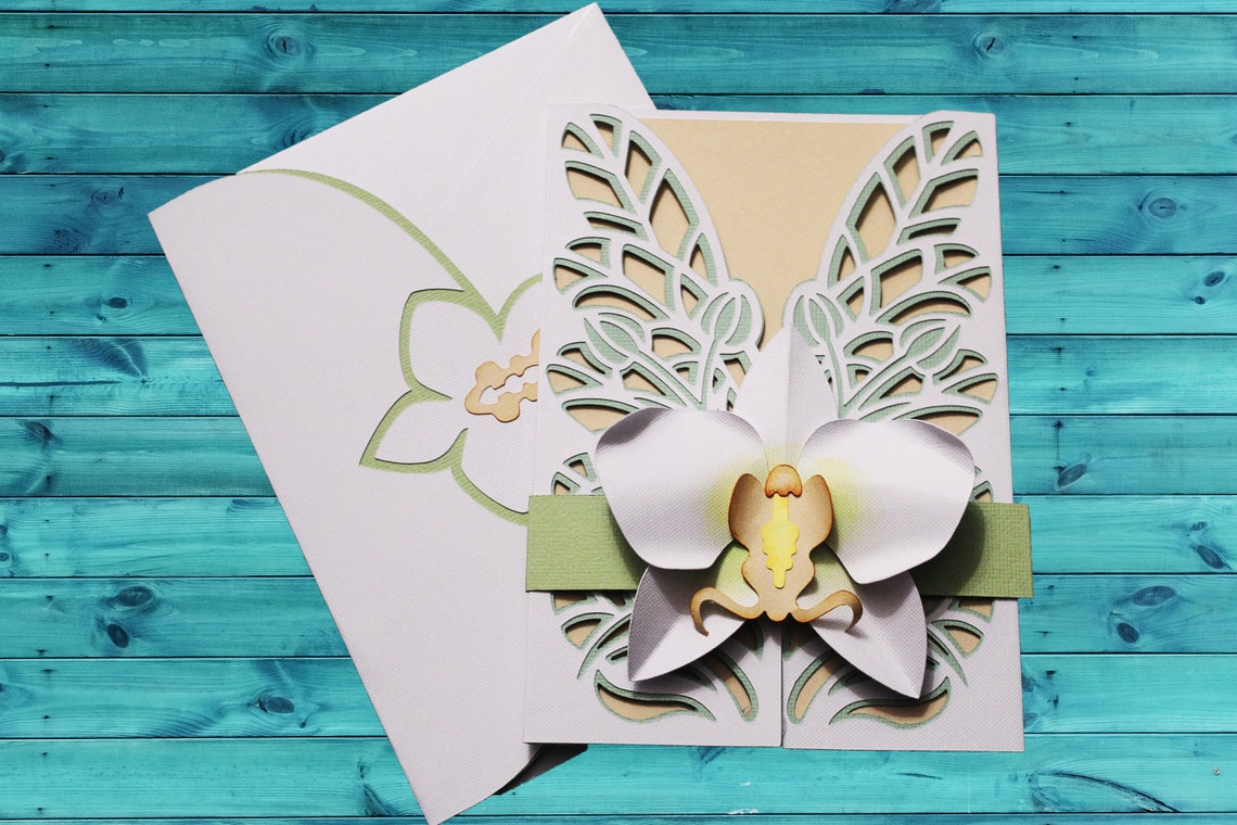 Orchid Greeting Card Handmade Greeting Card | Etsy