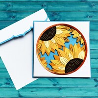 3D Greeting Card, Cut File for Silhouette, for Cricut, Layered Card SVG ...