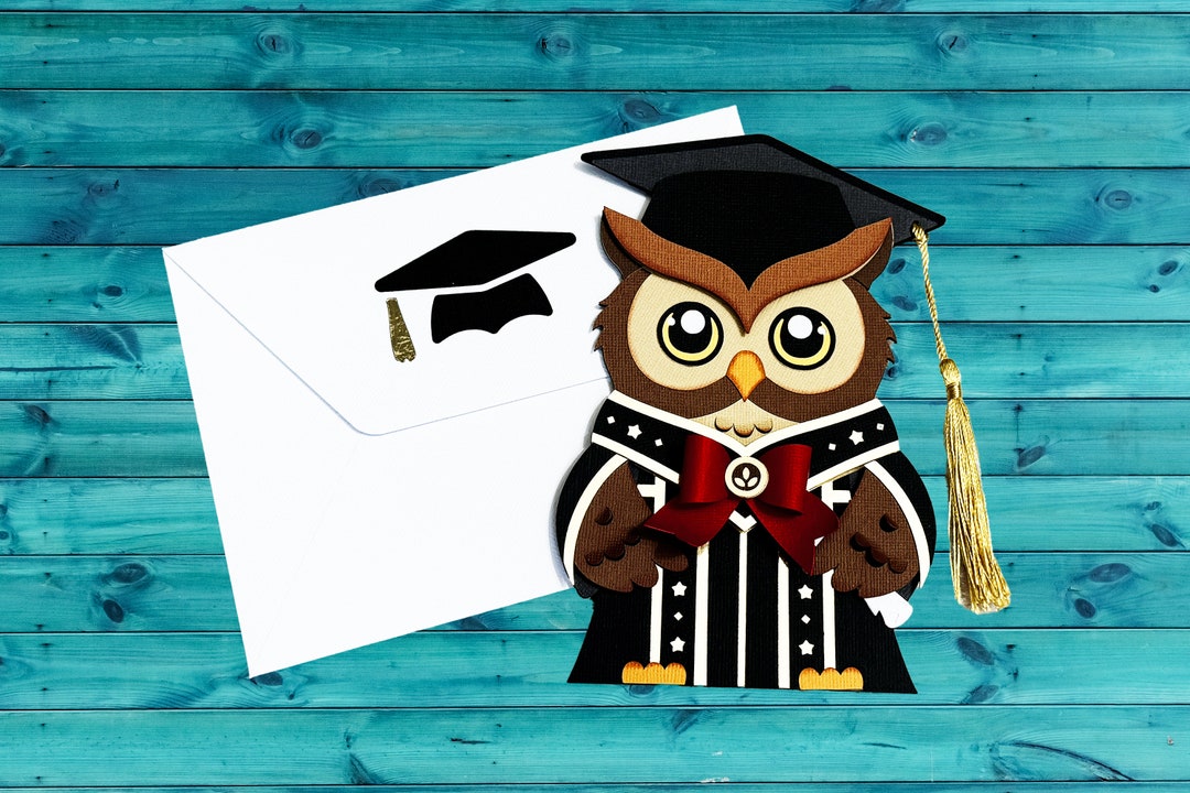 Dimensional Owl Handmade Graduation Card With Tassel - Etsy