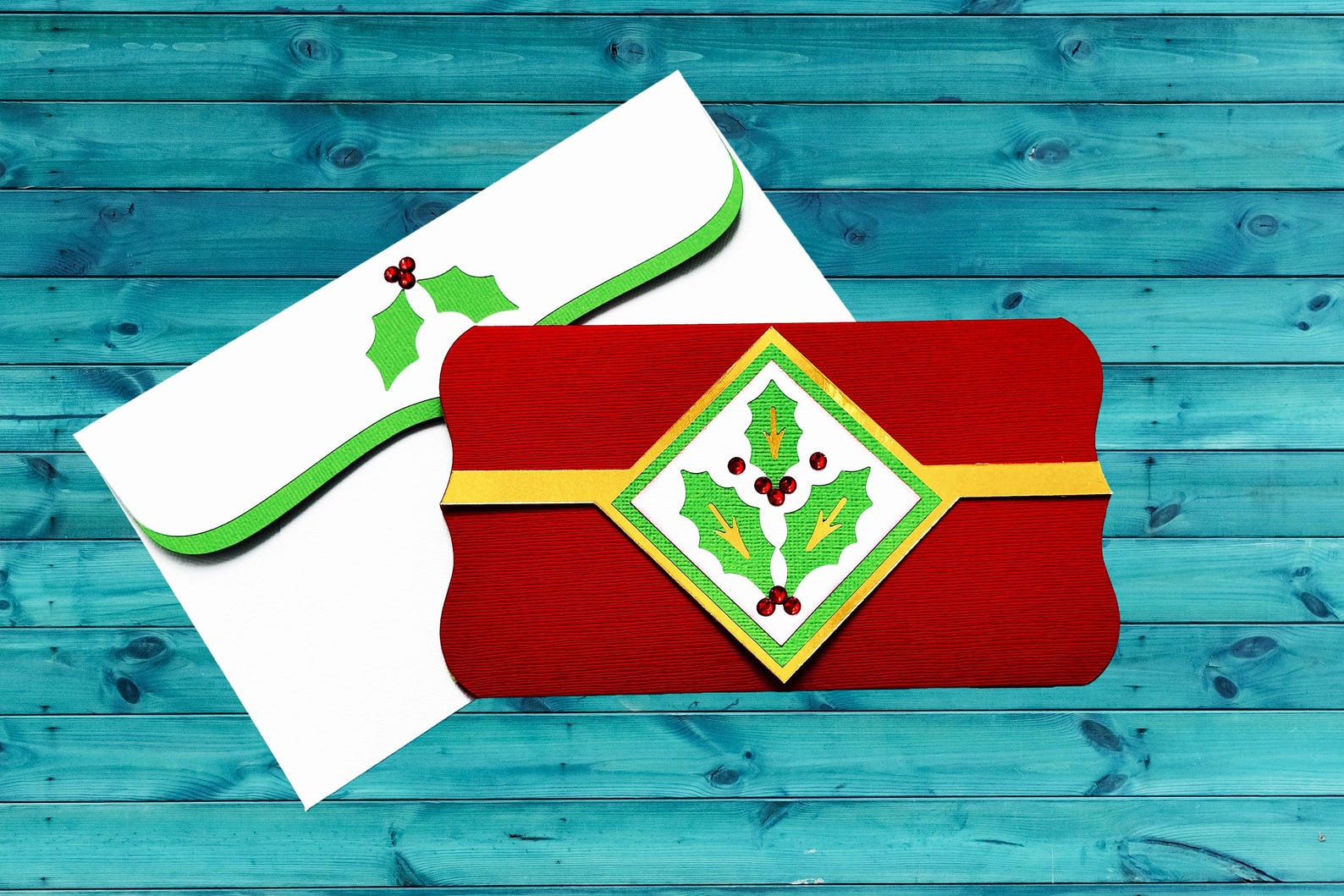 Holly Design Cash/check Gift Holder - Etsy