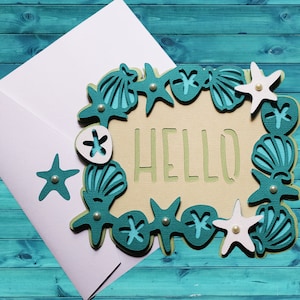 Shell Greeting Card, Handmade Summer Card - Etsy