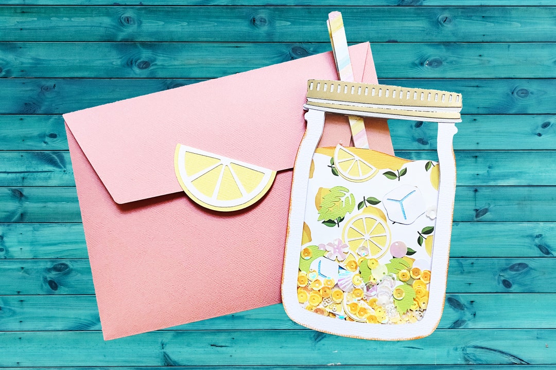 Cute Mason Jar Lemonade Shaker Card - Etsy