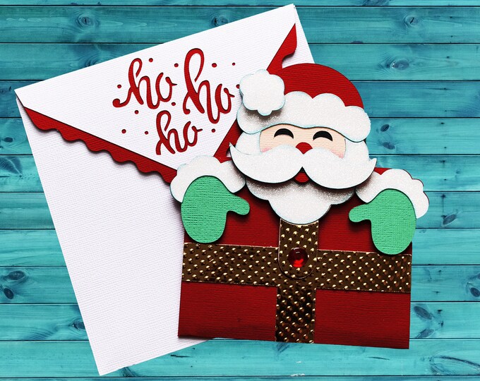 Whimsical Santa Gift Card Holder - Etsy
