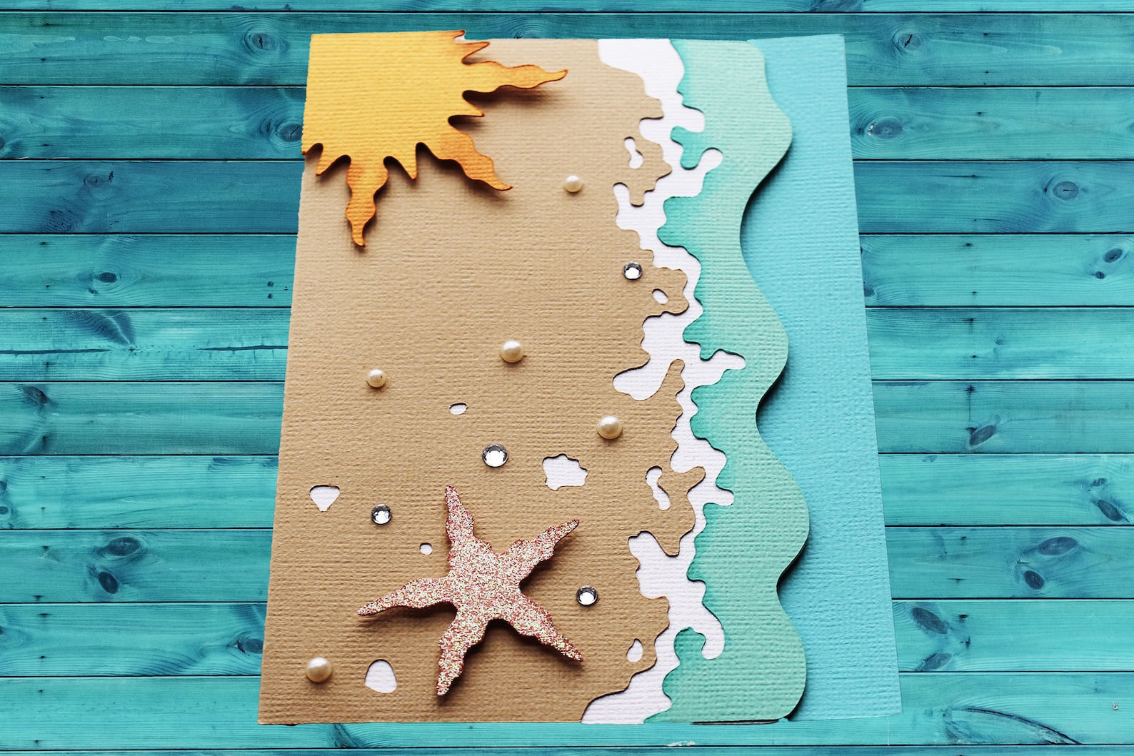 Beach Note Card - Intricately Cut, Handmade - Etsy