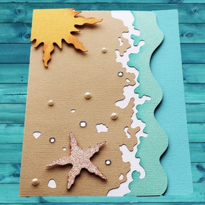 Beach Note Card - Intricately Cut, Handmade - Etsy