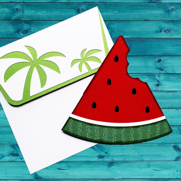 Watermelon Card - Etsy