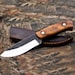 Hand Forge Bushcraft Knife With Sheath | Rosewood Fixed Blade Custom Knife | Hunting Knife ...