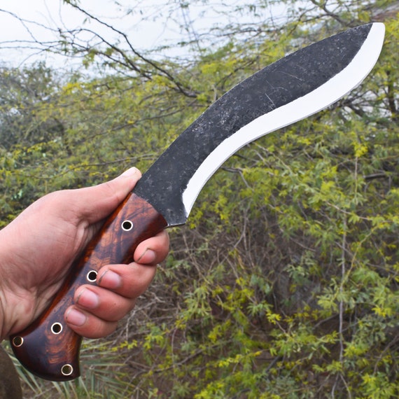 Hand Forged Kukri Knife With Sheath Bushcraft Kukri Knife - Etsy