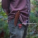 Bone Handle Damacus Skinning Knife With Sheath | Bushcraft Knife ...