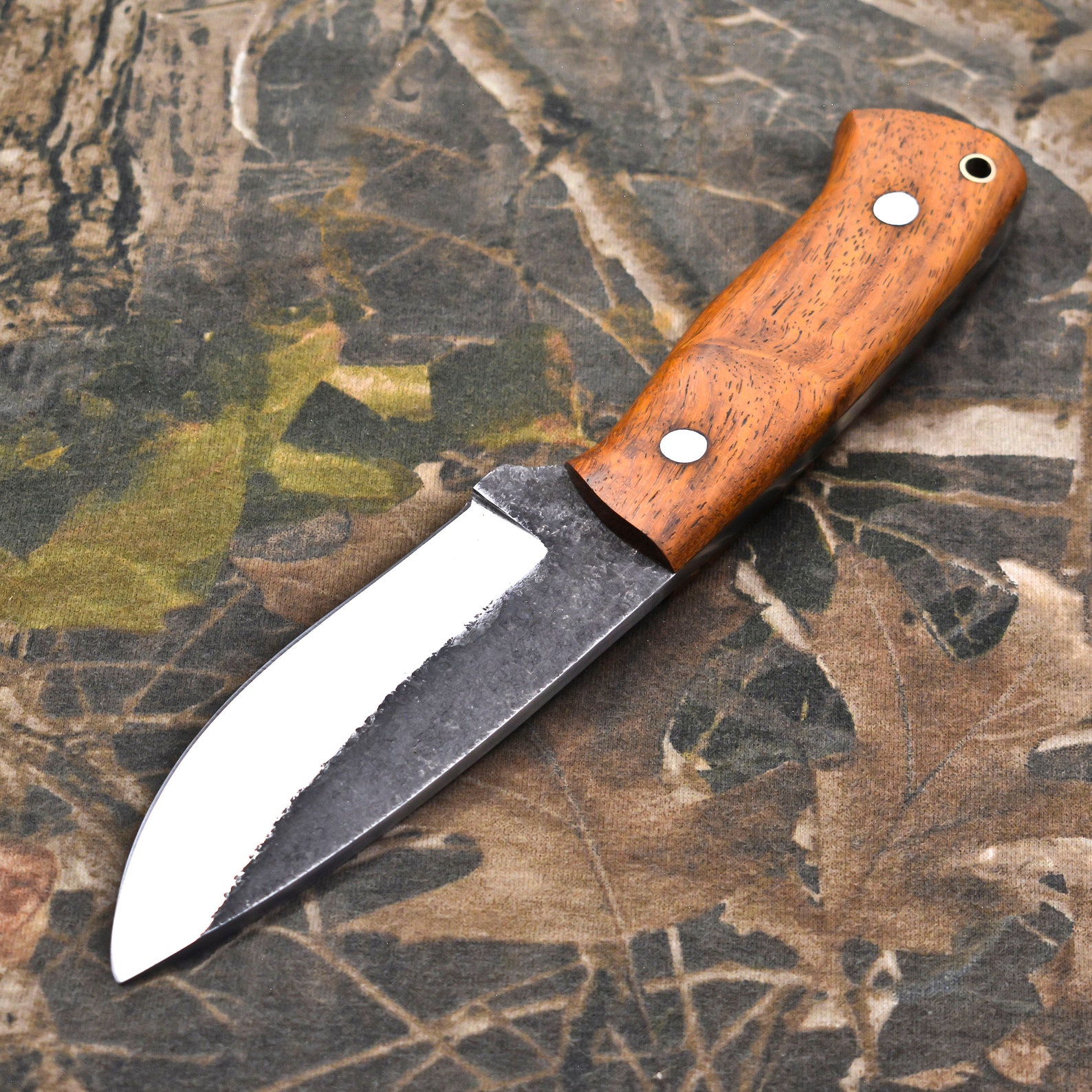 Handmade Bushcraft Knife With Sheath Rosewood Fixed Blade - Etsy