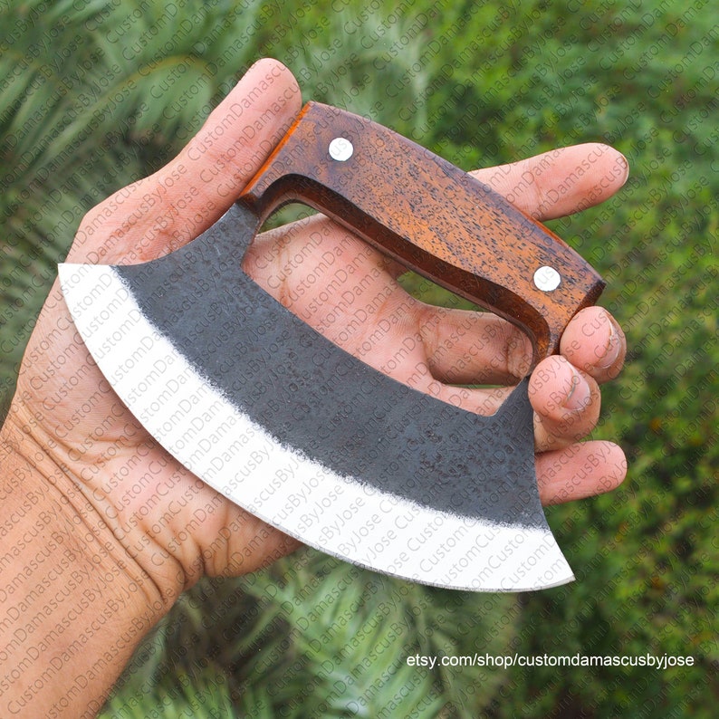 Handmade Ulu Knife With Sheath | Alaskan Style Knife | Stainless Steel ...