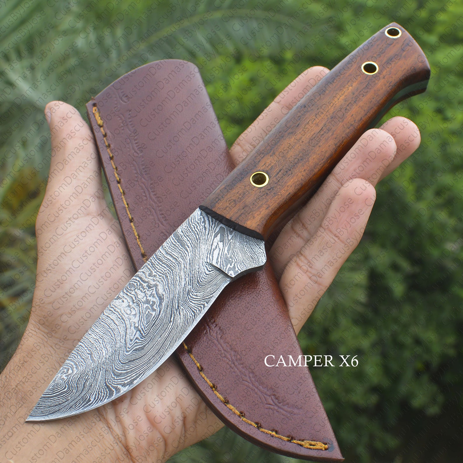 Hand Forge Bushcraft Knife With Sheath Rosewood Fixed Blade - Etsy