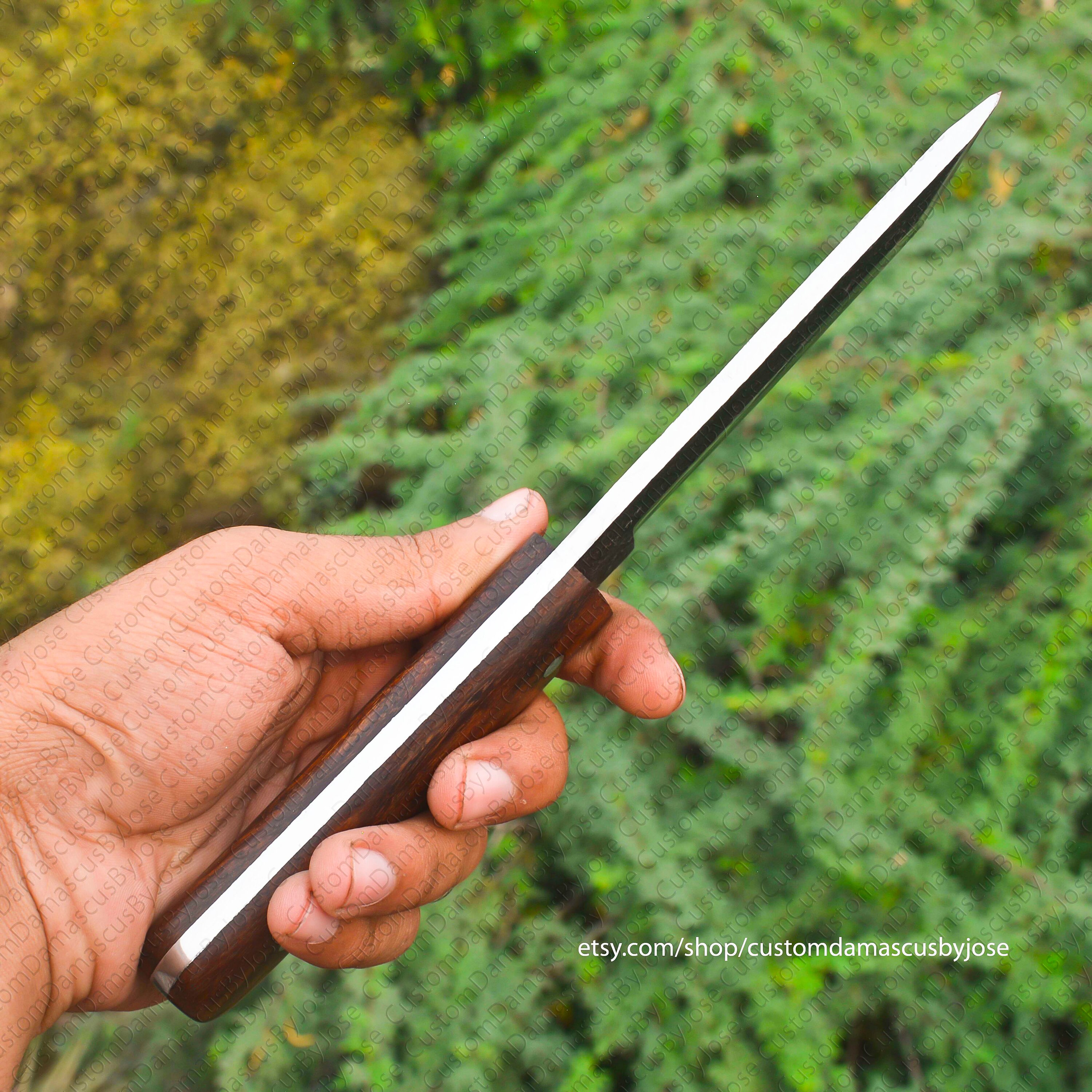 Hand Forged Japanese Style Tanto Knife With Sheath Rosewood - Etsy