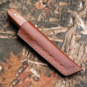 Hand Forged Japanese Style Tanto Knife With Sheath | Rosewood Fixed Blade | Bushcraft | Hunting ...