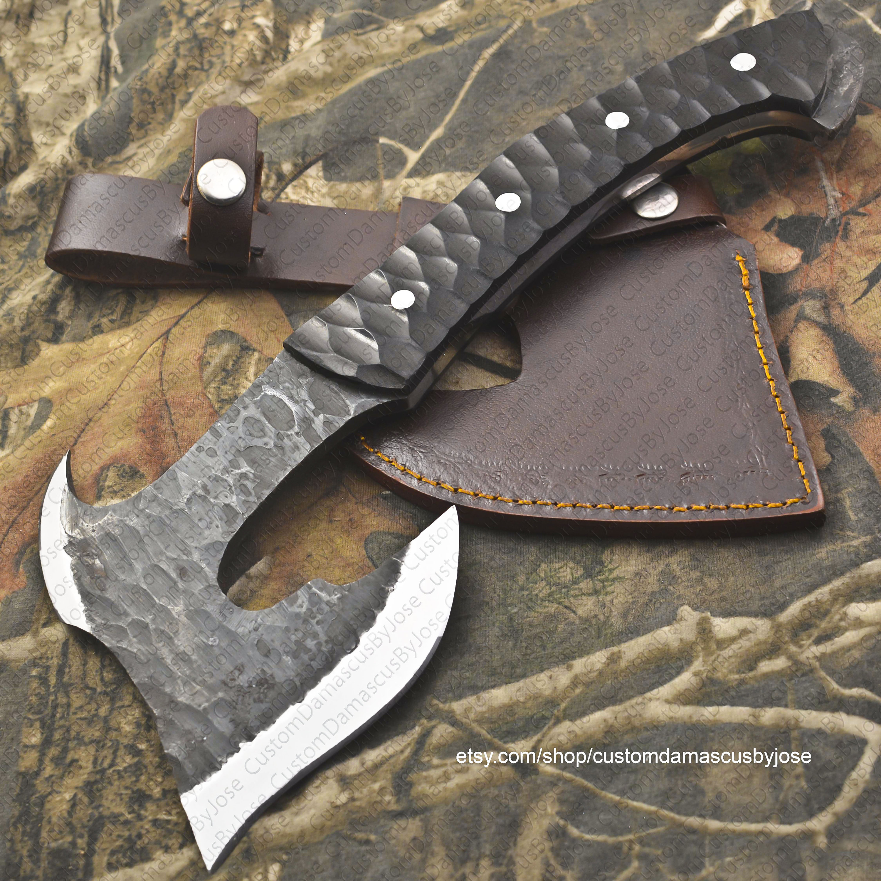 Hand Forged Axe With Sheath | Hatchet Throwing Axe| Survival Axe ...