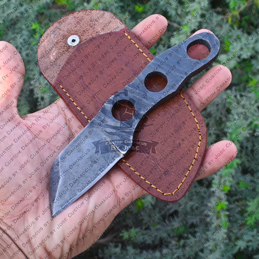 Hand Forged Skeleton Knife With Leather Sheath| Custom Handmade ...