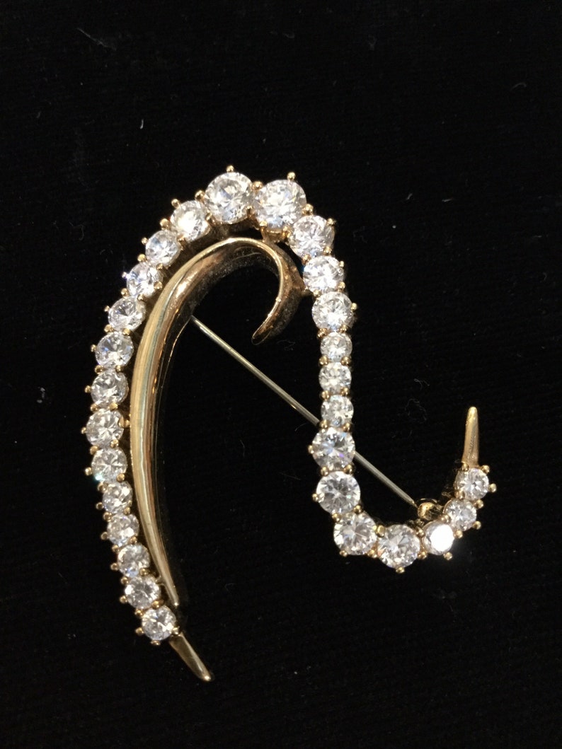 BUTLER CZ SWAN Brooch | Etsy