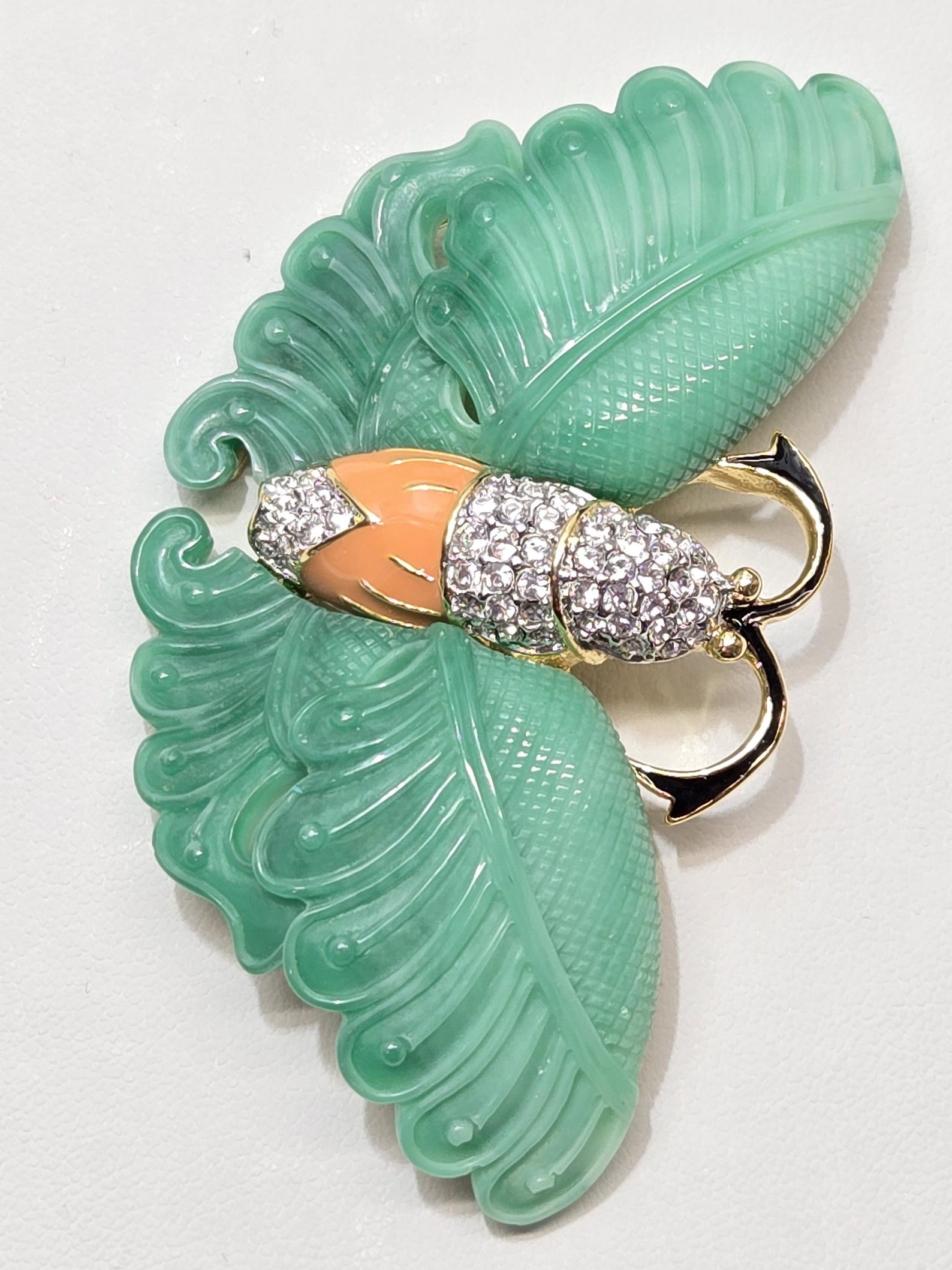 KJL Kenneth Lane JADE BUTTERFLY Brooch - Etsy