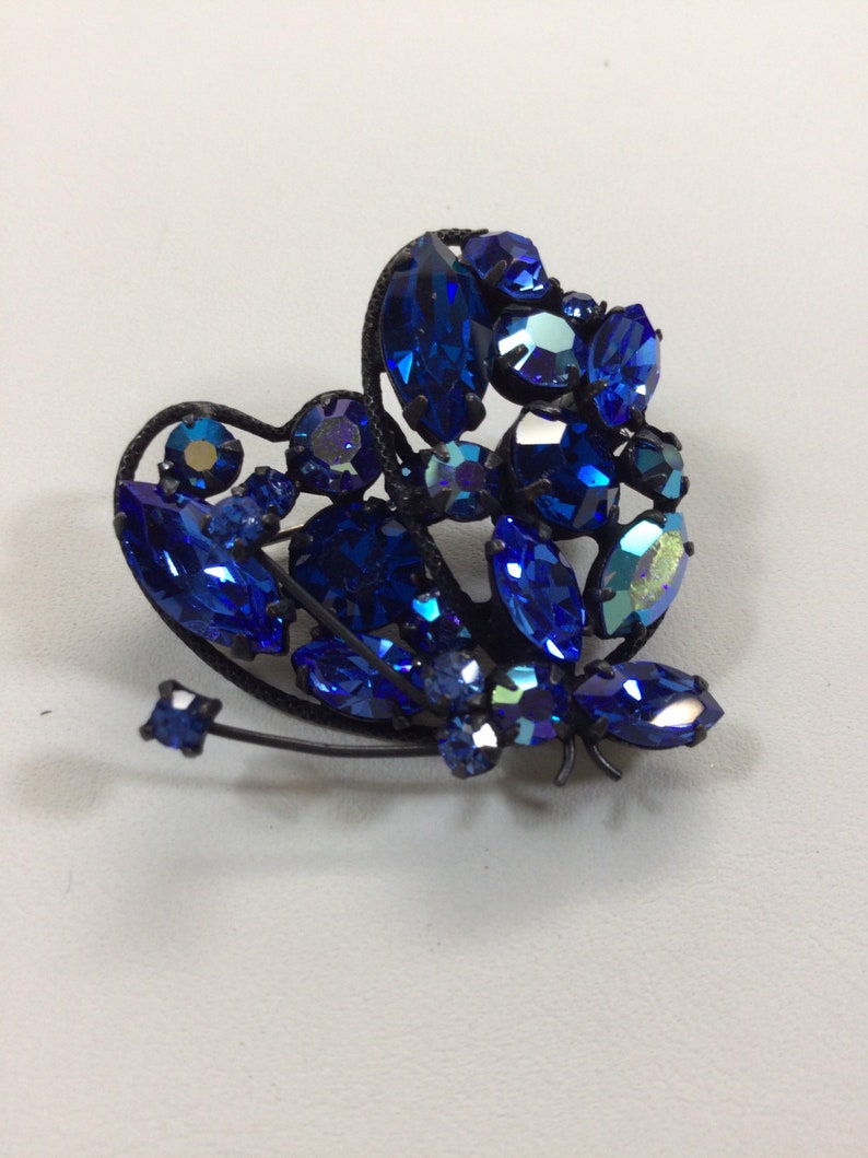 REGENCY CARIBBEAN BLUE Butterfly Brooch - Etsy