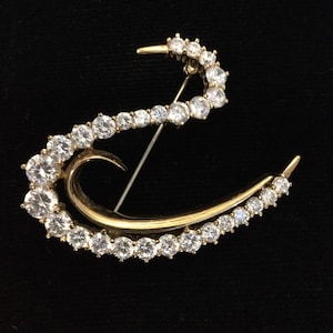 BUTLER CZ SWAN Brooch - Etsy