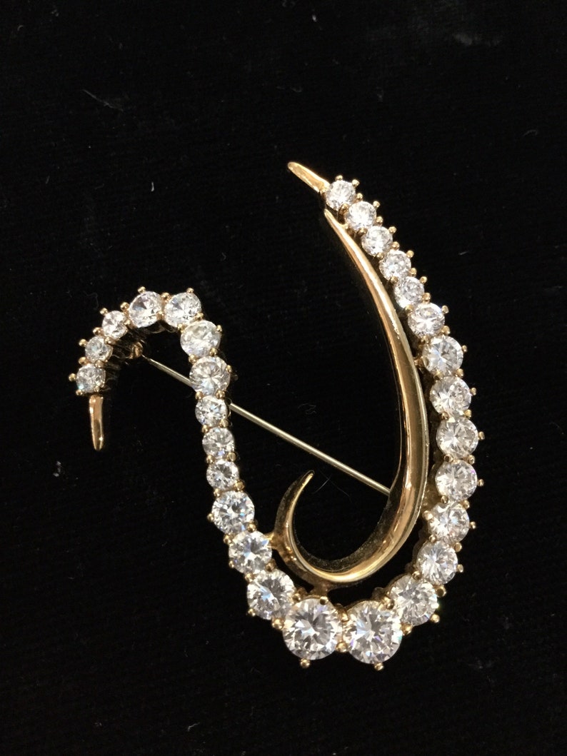 BUTLER CZ SWAN Brooch | Etsy