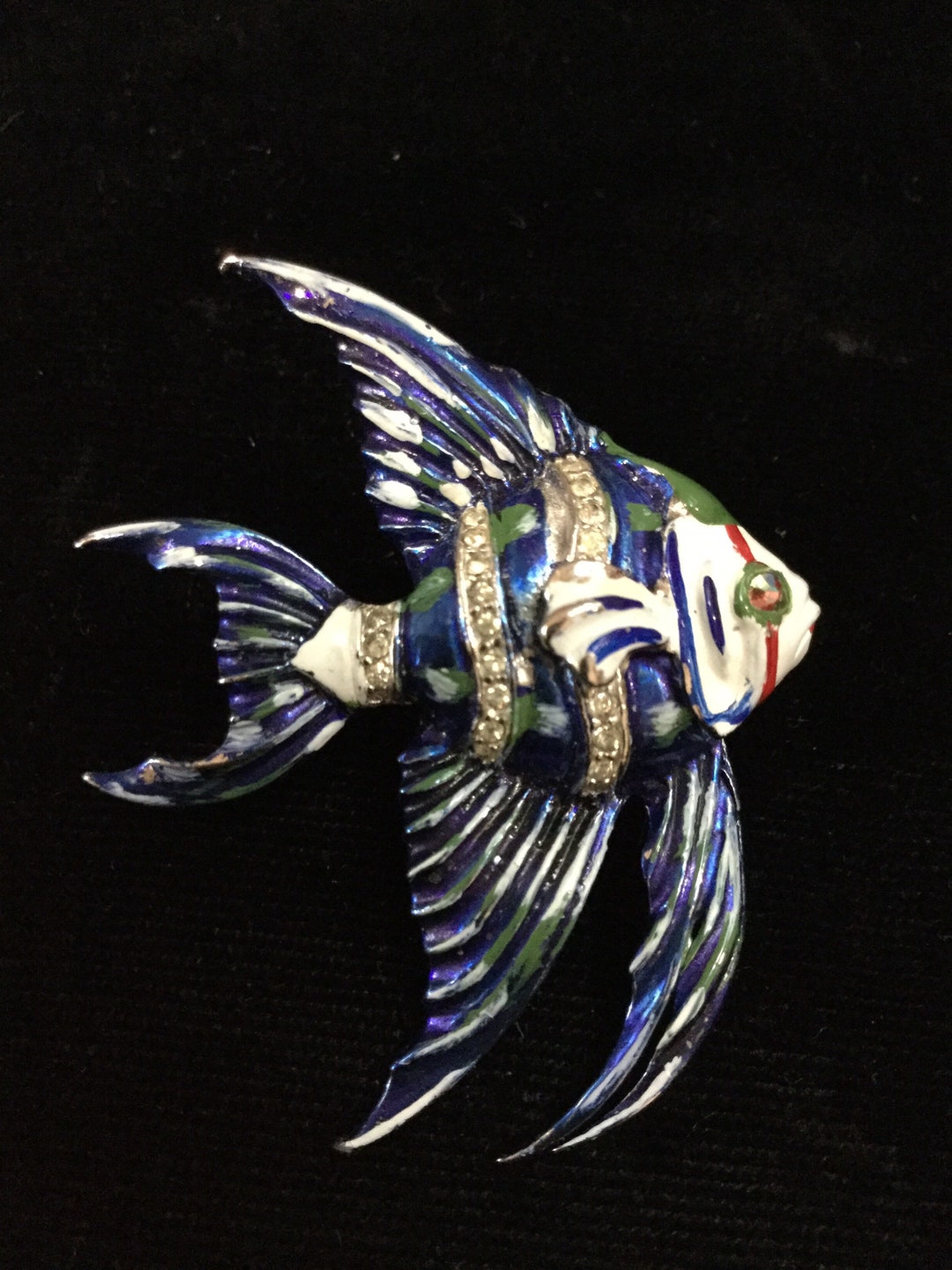 Fabulous METALIC BLUE Angel FISH Fur Clip - Etsy