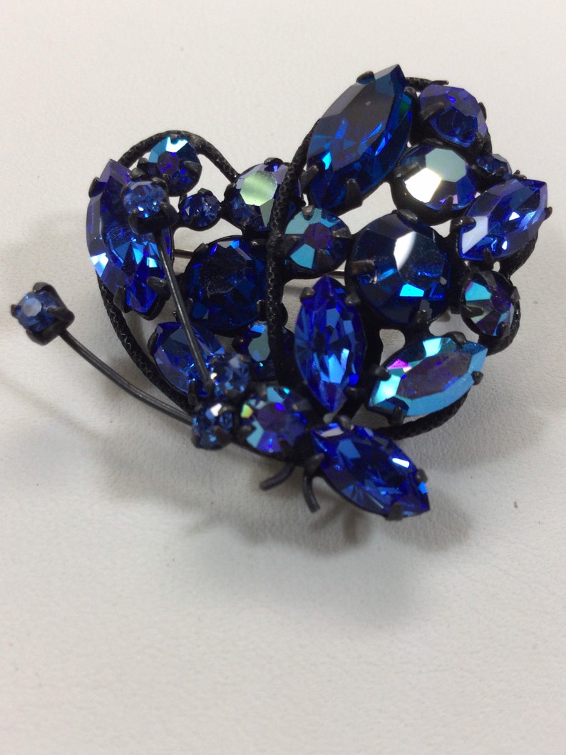 REGENCY CARIBBEAN BLUE Butterfly Brooch - Etsy