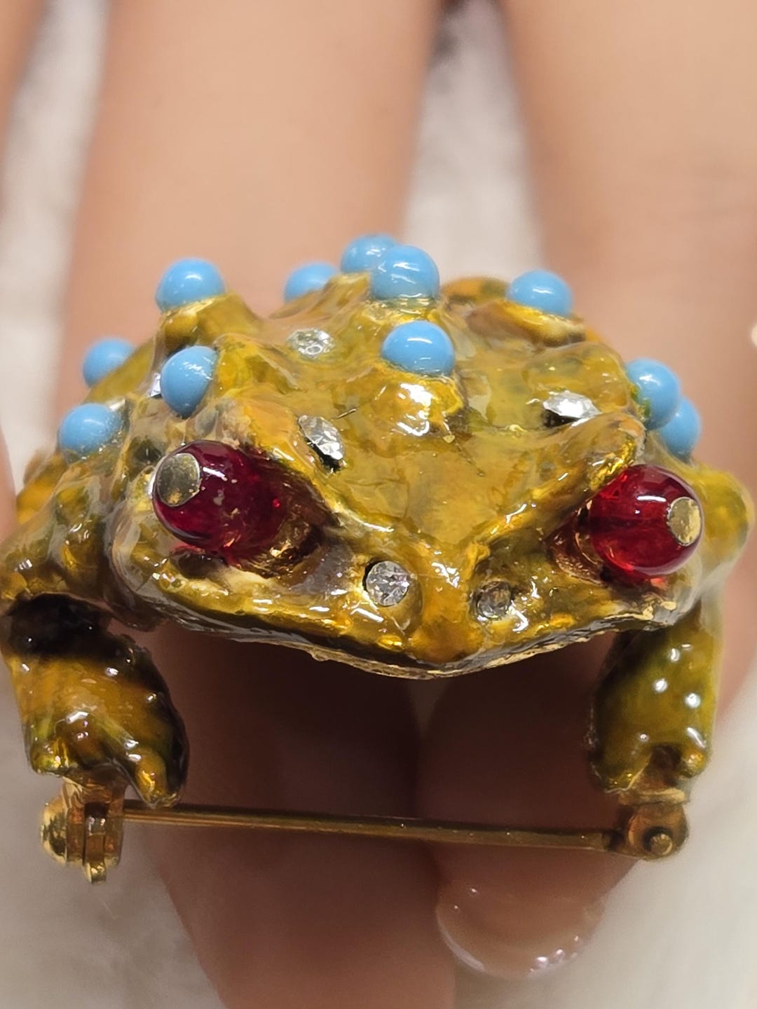 Early K.J.L. KENNETH LANE Frog of Fantasy Brooch - Etsy