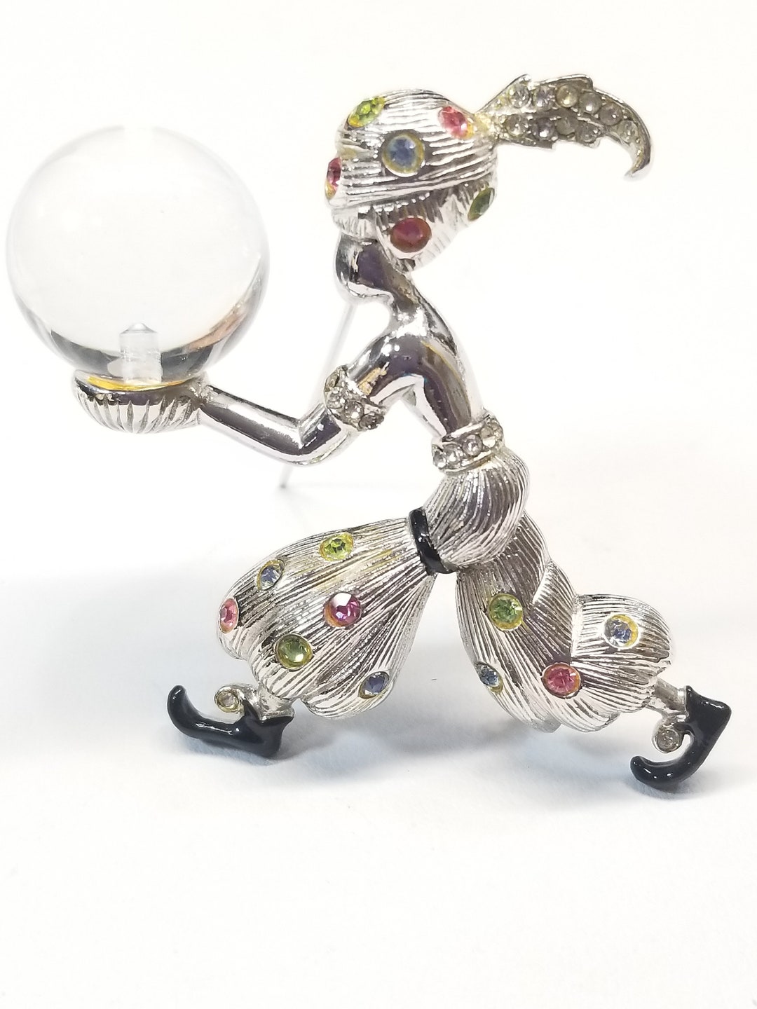 CASTLECLIFF GENIE and Jelly Belly Crystal Ball BROOCH - Etsy
