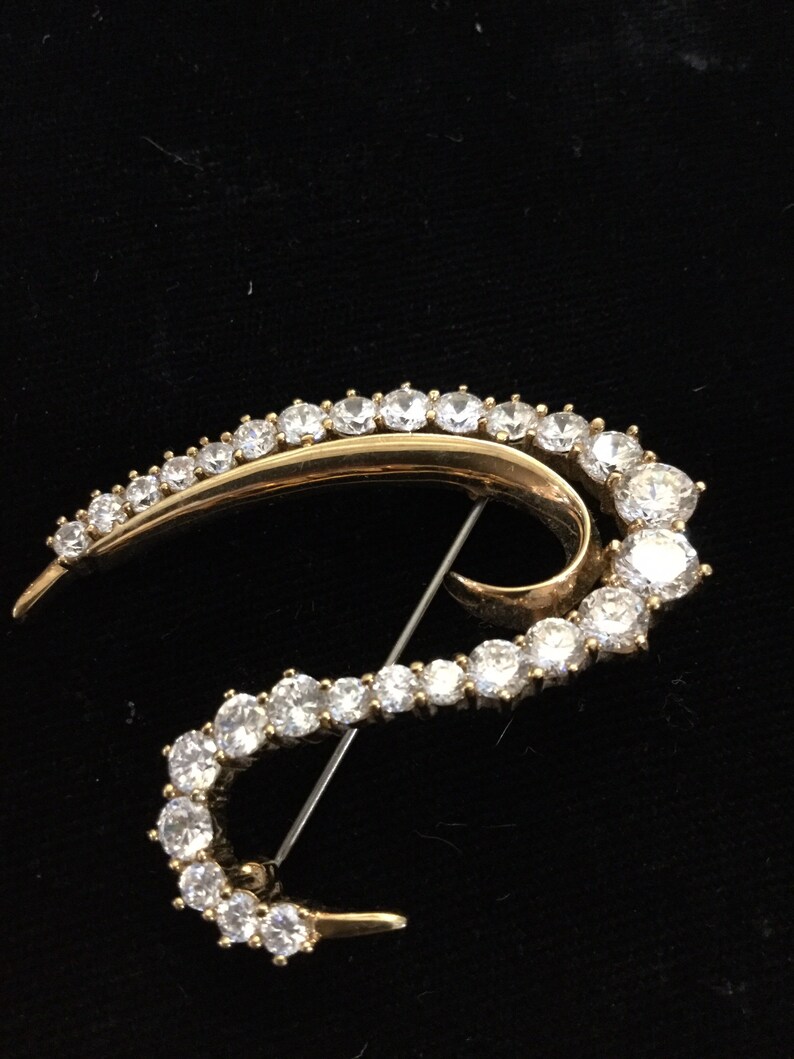 BUTLER CZ SWAN Brooch | Etsy