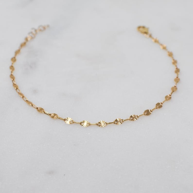 SARA Starburst Chain Bracelet for Bridesmaids Gifts, 14k Gold Filled ...
